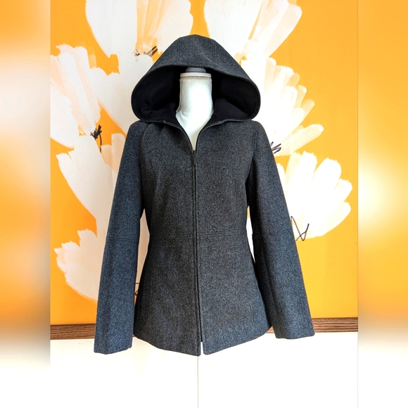 Studio Y | Jackets & Coats | Hooded Wool Zip Jacket M | Poshmark